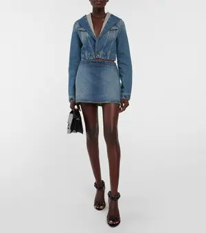 Alaïa Denim Mini Skirt - Blue