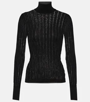 Alaïa Crinoline Turtleneck Sweater - Black