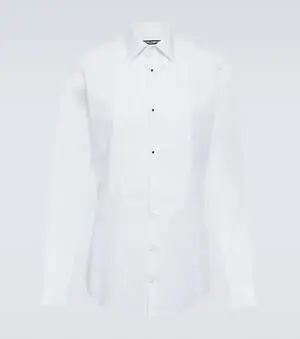 Dolce & Gabbana Tuxedo Cotton Poplin Shirt - White