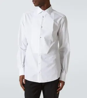 Dolce & Gabbana Tuxedo Cotton Poplin Shirt - White