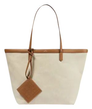 TOTEME Leather-trimmed Canvas Tote Bag