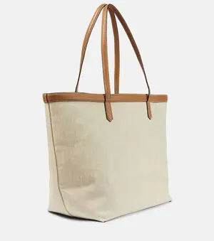 TOTEME Leather-trimmed Canvas Tote Bag