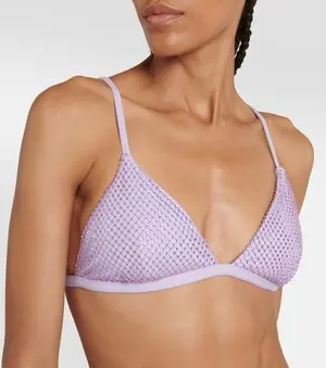 Simkhai Joelle Embellished Bikini Top
