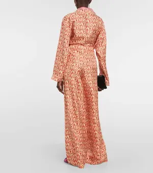 Versace Logo Wide-leg Pants