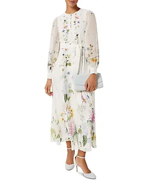 knee length dresses for ladies HERA SILK LONG SLEEVE DRESS main image 0