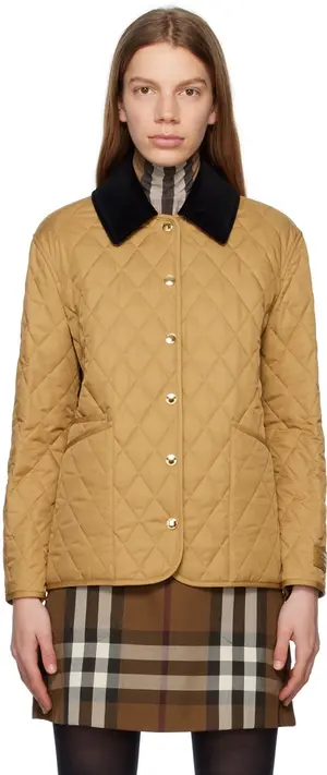 Burberry Burberry Tan Quilted Jacket - Camel