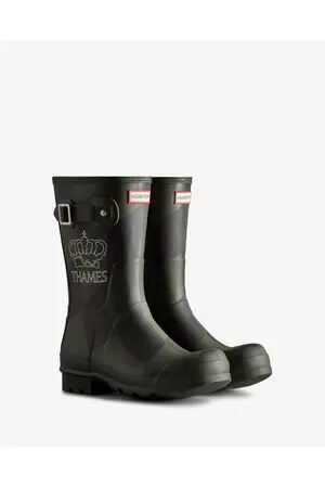 Hunter X Thames Harlequin Print Short Rain Boots