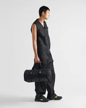 Prada Re-nylon And Saffiano Leather Duffle Bag
