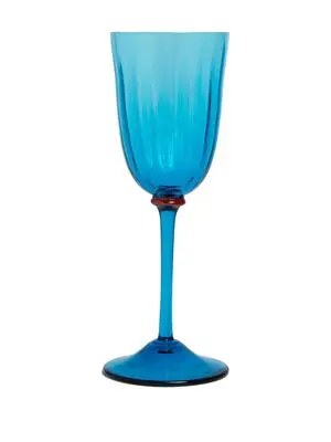 La DoubleJ Rainbow Murano Wine Glasses - Blue