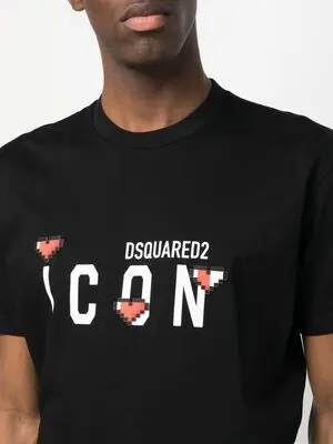 Dsquared2 Icon Logo-Print T-Shirt In Black - 65% Off | Editorialist