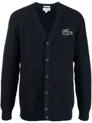 Lacoste Logo-patch Knitted Cardigan
