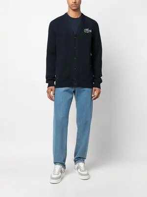 Lacoste Logo-patch Knitted Cardigan