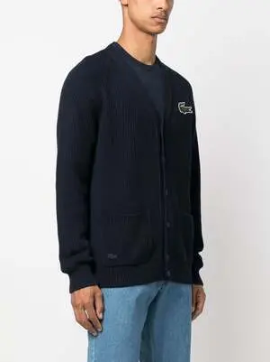 Lacoste Logo-patch Knitted Cardigan