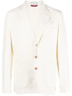 Brunello Cucinelli Single-breasted Button-fastening Jacket - C5797 White