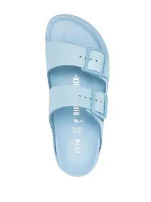 BIRKENSTOCK Arizona Leather Slides - Blue