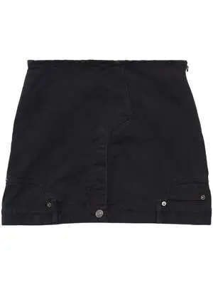 Balenciaga Upside-down Denim Mini Skirt