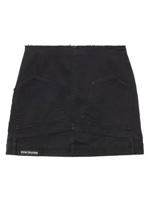 Balenciaga Upside-down Denim Mini Skirt