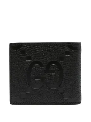 Gucci Jumbo Gg Leather Wallet - Black