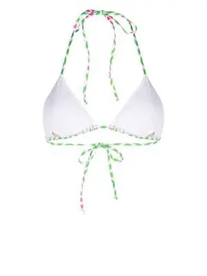 MC2 SAINT BARTH Leah Geometric-print Bikini Top - Green