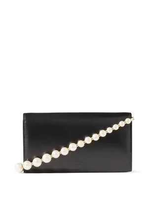 JIMMY CHOO Avenue Leather Chain Wallet