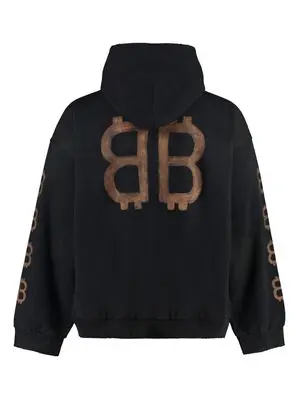 Balenciaga Crypto Distressed Hoodie - Black