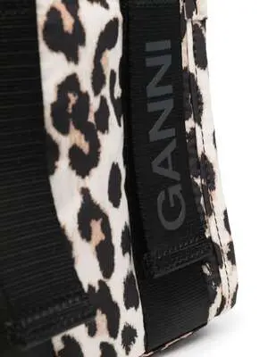 GANNI Leopard-print Tote Bag
