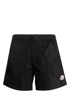Moncler Logo-patch Swim Shorts - Black
