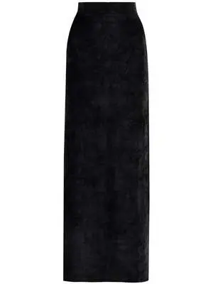 Balenciaga Velvet-effect High-waisted Skirt