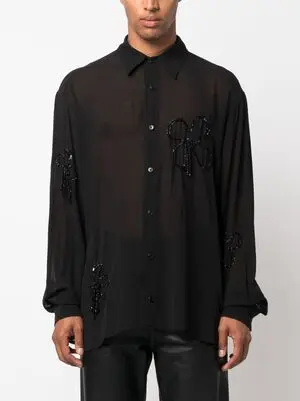 Gcds Bead-embellished Silk Shirt