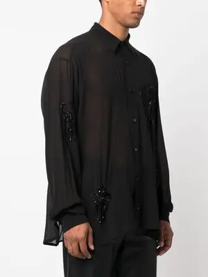 Gcds Bead-embellished Silk Shirt