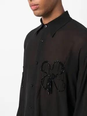 Gcds Bead-embellished Silk Shirt