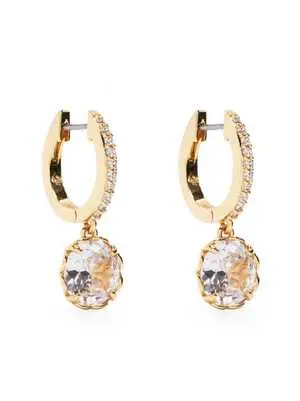 Kate Spade New York Crystal-embellished Hoop Earrings - Gold