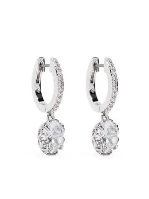 Kate Spade New York Crystal-embellished Hoop Earrings - Silver