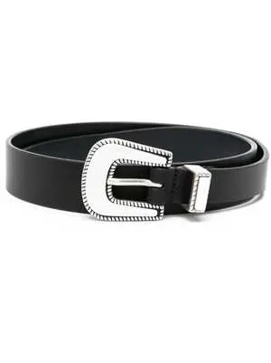 PT TORINO Calf Suede Belt - Black