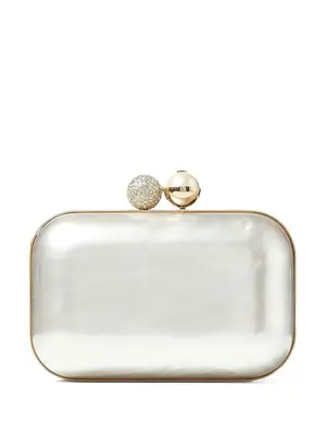 JIMMY CHOO Crystal-embellished Clutch Bag - Silver
