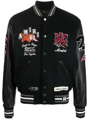 Amiri Varsity Jacket With Appliqué Detailing