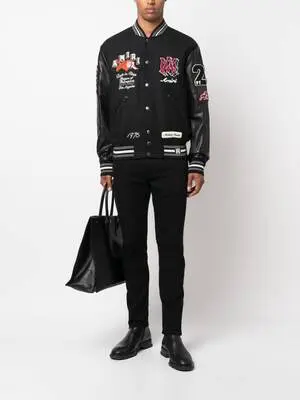 Amiri Varsity Jacket With Appliqué Detailing