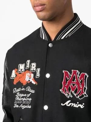 Amiri Varsity Jacket With Appliqué Detailing