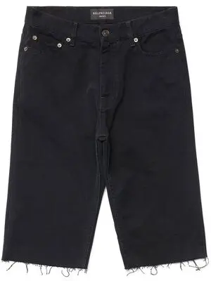 Balenciaga Raw-hem Denim Shorts