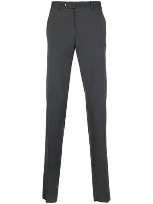 PT TORINO Mid-rise Tapered Trousers - Grey