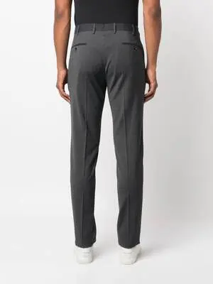 PT TORINO Mid-rise Tapered Trousers - Grey