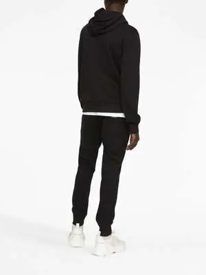 Dolce & Gabbana Logo Plaque Zip-up Hoodie - Blue