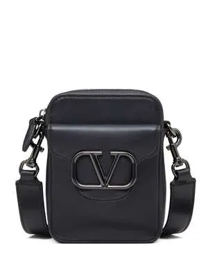 Valentino Garavani Mini Locò Leather Crossbody Bag - Black