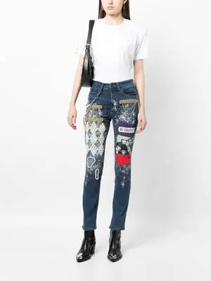 Junya Watanabe Appliqué-detail Slim-cut Jeans