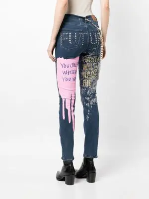 Junya Watanabe Appliqué-detail Slim-cut Jeans
