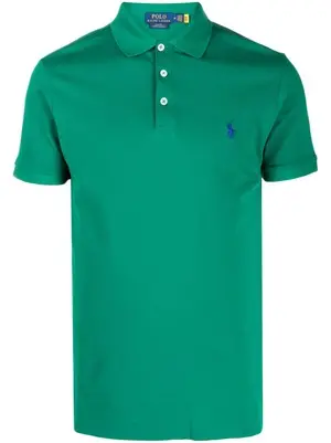 Polo Ralph Lauren Stretch Cotton Polo Shirt With Pony Motif - Green