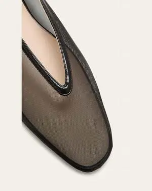Le Monde Beryl Luna Mesh Ballerina Flats - Black