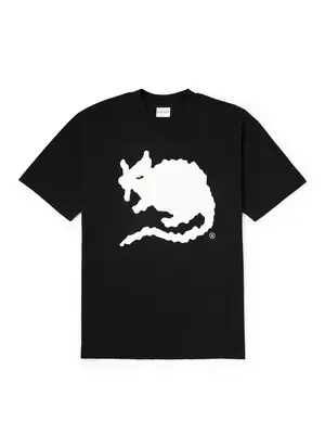 STRAY RATS Pixel Rat Logo-print Cotton-jersey T-shirt S