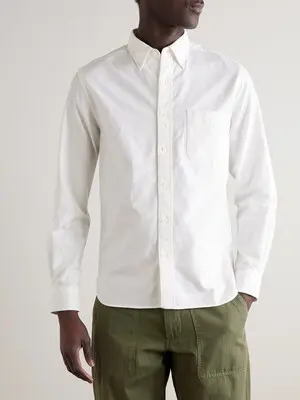 BEAMS Button-down Collar Cotton Oxford Shirt - Neutrals