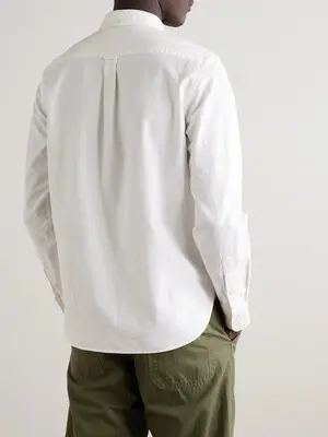 BEAMS Button-down Collar Cotton Oxford Shirt - Neutrals